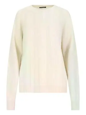 CANESSA Cashmere Ribbed Knit Sweater - Neutrals