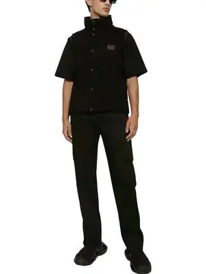 Dolce & Gabbana Padded Logo Plaque Vest - Black