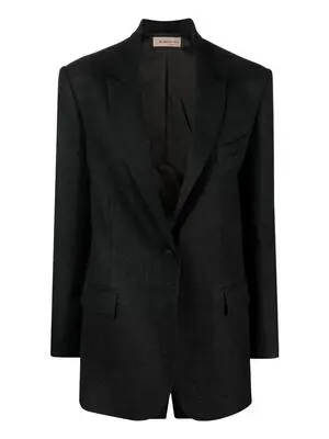 BLANCA VITA Gasteria Wool Blend Single-breasted Blazer - Grey