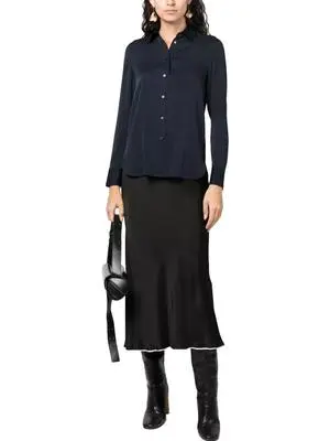 Vince Silk Classic Collar Shirt - Blue