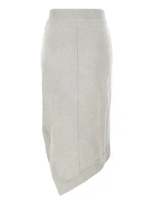 Attico The Attico Mélange Effect Midi Skirt Grey