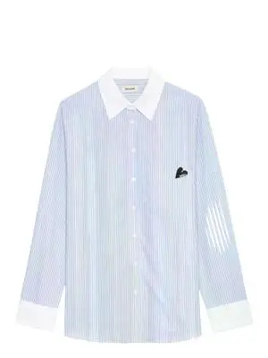 Zadig&Voltaire Morning" Striped Cotton Shirt - Blue