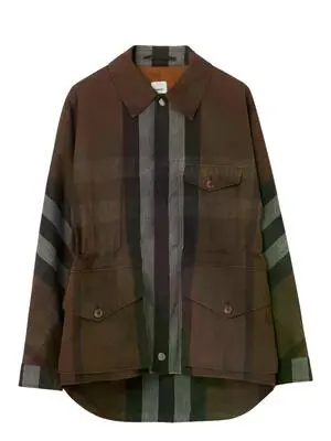 Burberry Check Field Jacket - Brown
