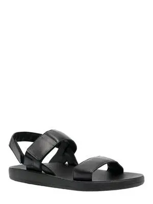 ANCIENT GREEK SANDALS Orfeas Leather Sandals - Black