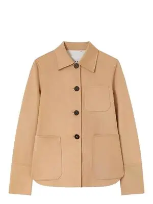 JIL SANDER Cashmere Shirt Jacket - Brown