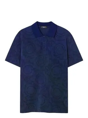 Versace Barocco Polo Shirt - Blue