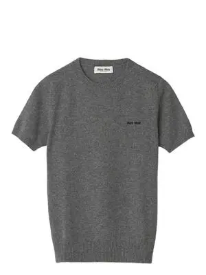 MIU MIU Miu Miu Cashmere Sweater With Logo Detail