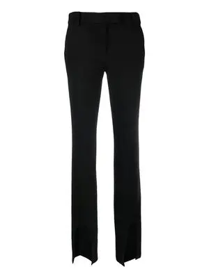 ALESSANDRO VIGILANTE Front-slits Flared Trousers - Black