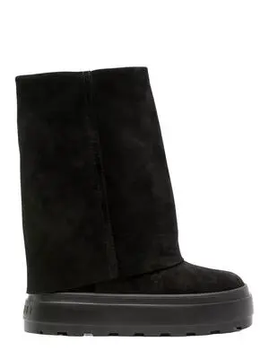 Casadei Layered Platform Boots - Black