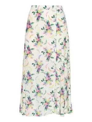 Zadig&Voltaire Floral Print Midi Skirt - Neutrals