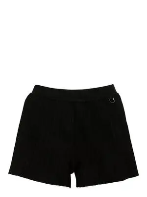 Jacquemus Le Short Plissé Knitted Shorts - Black