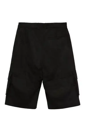 We11Done Embossed-detail Cargo Shorts - Black