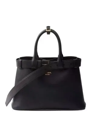 Prada Small Buckle Tote Bag Black