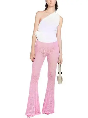 Blumarine Knitted Flared Trousers - Pink