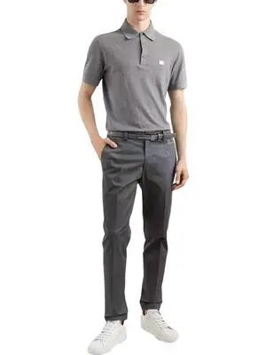 Dolce & Gabbana Logo-plaque Polo Shirt - Grey