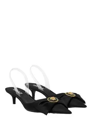 Versace Alia 45mm Slingback Pumps - Black