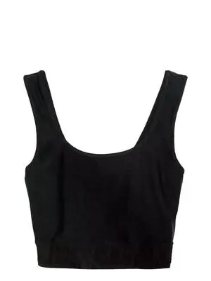 Just Cavalli Stretch-jersey Cropped Top - Black