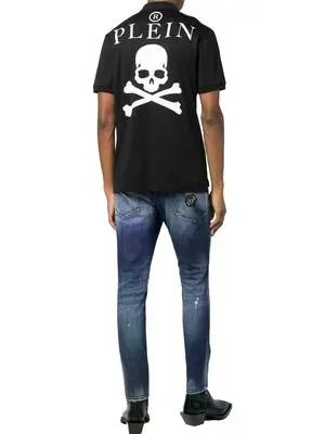 Philipp Plein Short Sleeve Polo Shirt - Black