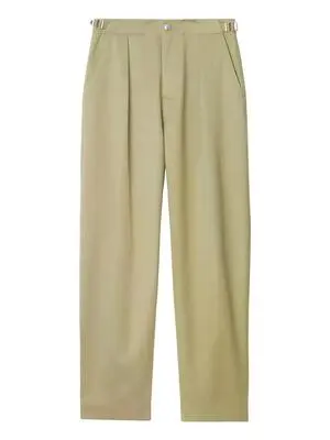 Burberry Straight-leg Cotton Trousers - Neutrals