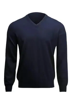 Brunello Cucinelli V-neck Cashmere Jumper - Blue