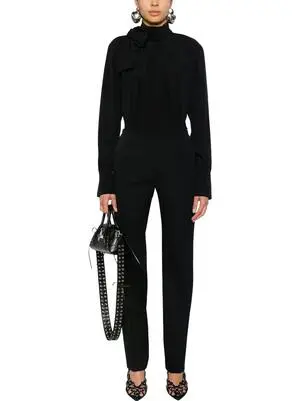 Givenchy 4g Silk Crepe Blouse - Black