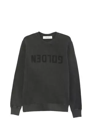 GOLDEN GOOSE Logo-print Long-sleeve Sweatshirt - Grey