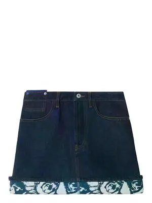 BURBERRY Burberry Japanese Denim Mini Skirt With Rose Print