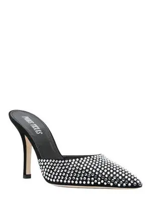 PARIS TEXAS Paris Texas 100mm Hollywood Embellished Leather Mules