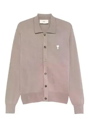 AMI Paris De Coeur Cardigan - Neutrals