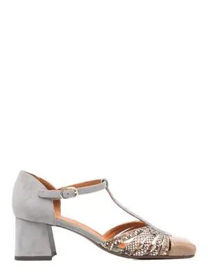 Chie Mihara Block Heel Pumps - Grey