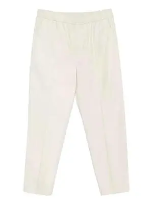 LANVIN Cropped Elasticated Waist Trousers - Neutrals