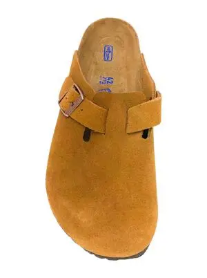 BIRKENSTOCK Birkenstock Suede Buckle Clogs Brown