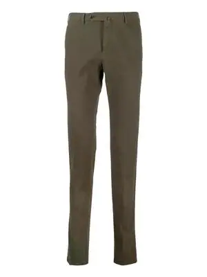 PT TORINO Mid-rise Straight-leg Trousers - Green