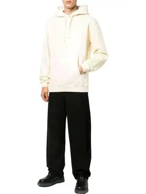 MAHARISHI Embroidered Logo Organic Cotton Hoodie - Neutrals