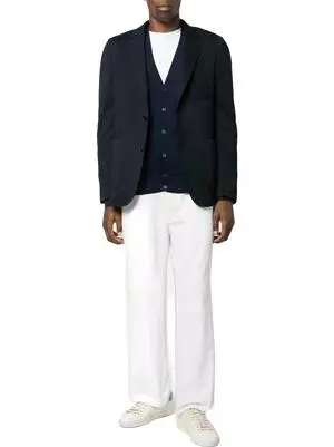 Colombo Button-down Knit Cardigan - Blue