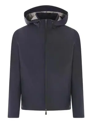 Herno Gore-tex Windbreaker With Hood - Blue