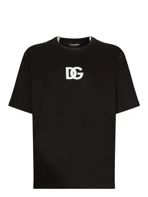 Dolce & Gabbana Logo-print Short-sleeve T-shirt - Black