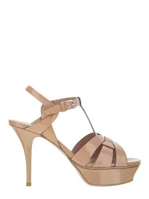 Saint Laurent Tribute Stiletto Sandals - Neutrals