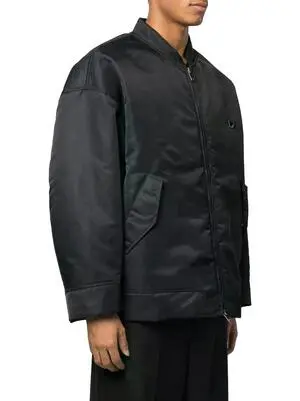 Valentino Garavani Zip-up Bomber Jacket - Black