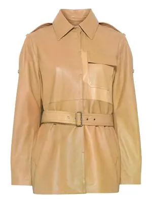 Victoria Beckham Leather Jacket - Brown