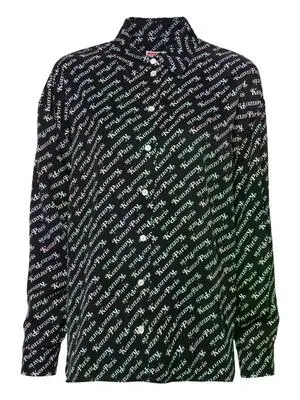 Kenzo Monogram Print Shirt - Blue