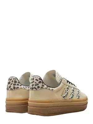 Adidas Gazelle Bold Cream Leopard Sneakers - Neutrals