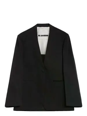 JIL SANDER Wool Blazer - Black