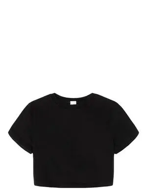 RE/DONE Short-sleeve Cropped T-shirt - Black