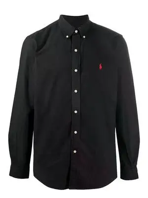 Polo Ralph Lauren Plain Long-sleeved Shirt - Black
