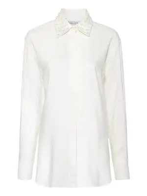 GOLDEN GOOSE Golden Goose Ribbed-Effect Shirt With Faux-Pearl Detailing