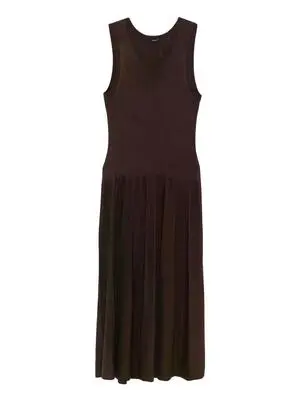 JOSEPH Ribbed Midi Dress - Brown