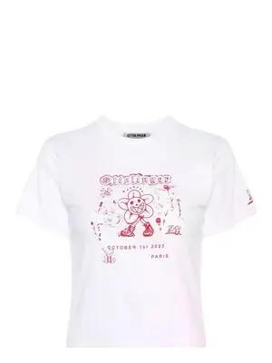 Ottolinger Printed Cotton T-shirt - White