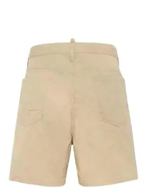 Dsquared2 Beige Cotton Decorative Stitching Shorts - Neutrals