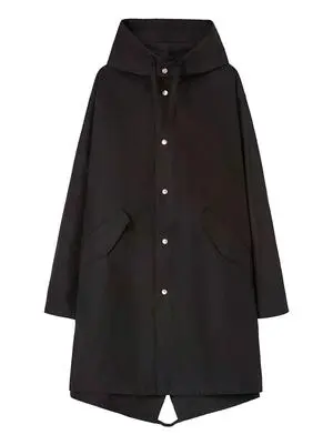 JIL SANDER Logo-print Hooded Parka - Black